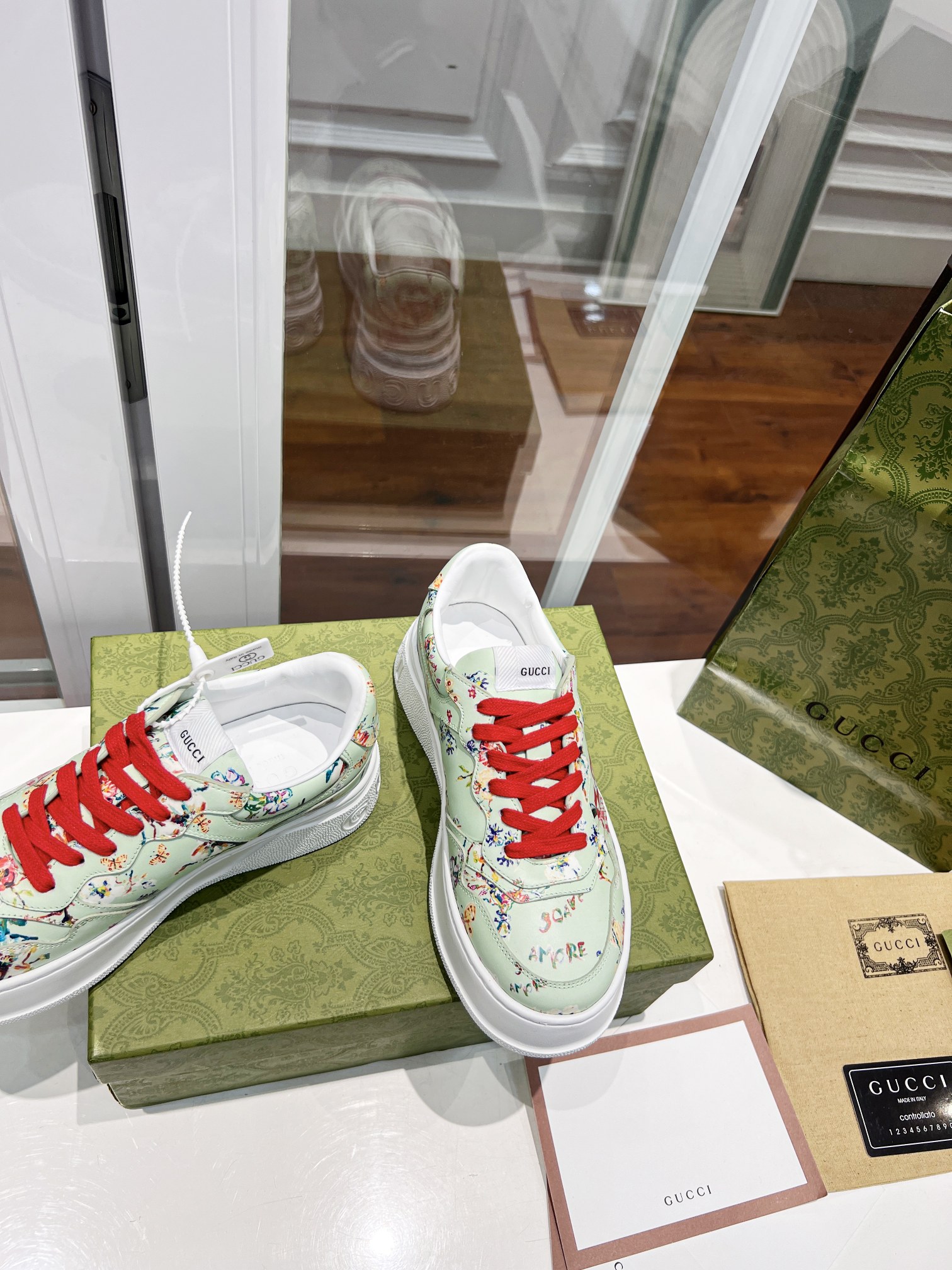 Gucci GG Pattern Sneaker In Green GCGG-004 , Flysneaker , Cheap Gucci ...